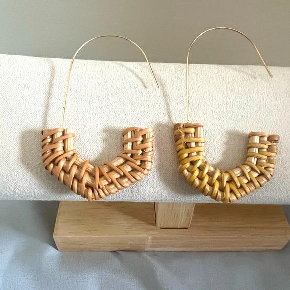 Jewelry | New Bohemian Geometric Shaped Wicker Braided Hoop Earrings ...